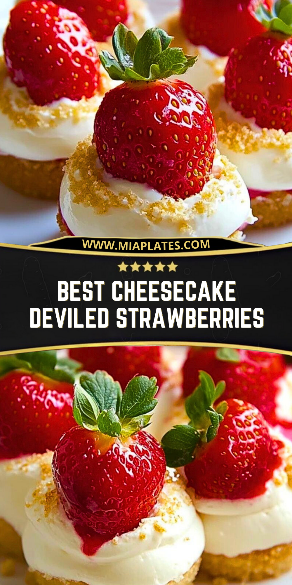 Best Cheesecake Deviled Strawberries