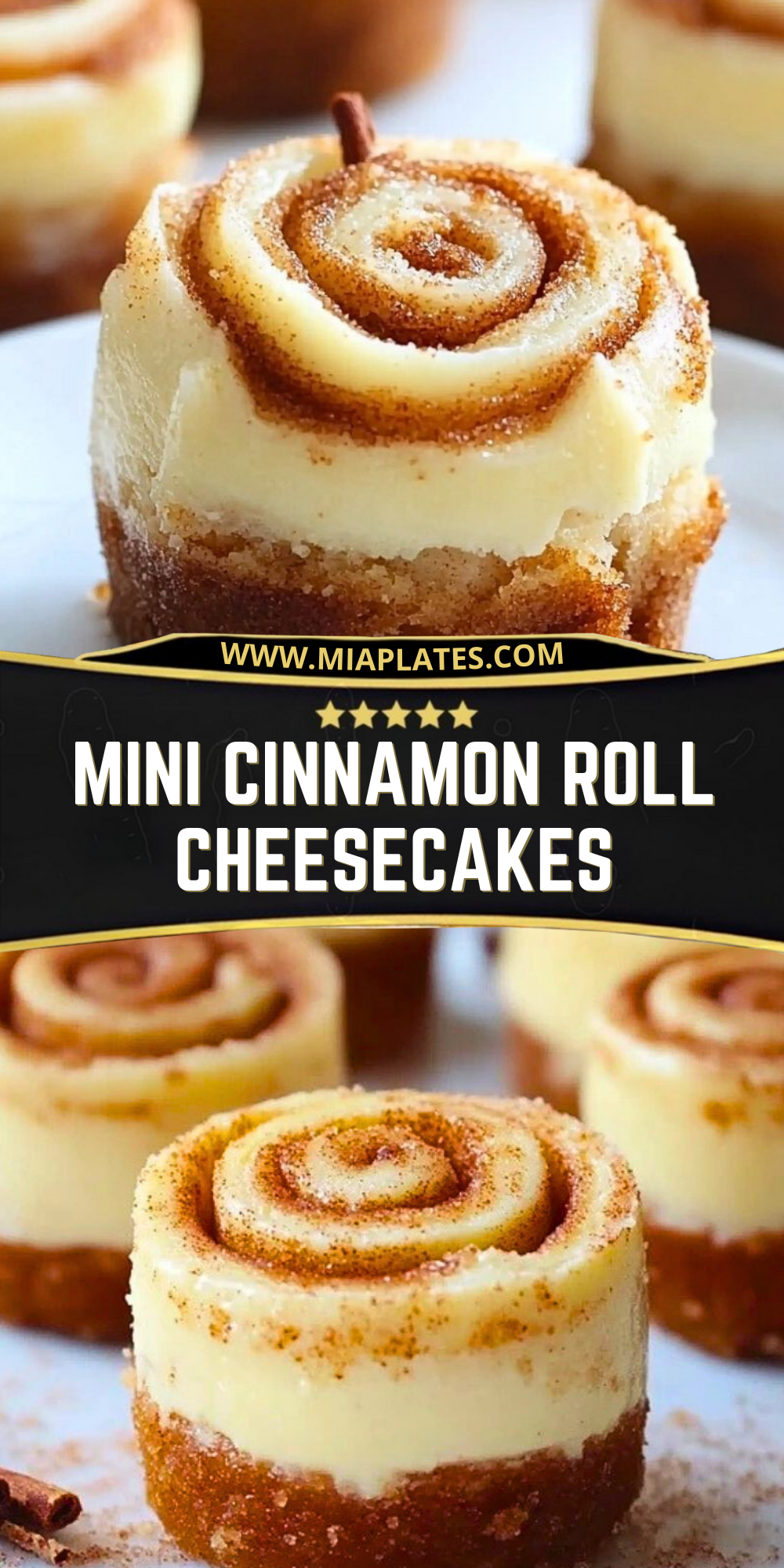 Mini Cinnamon Roll Cheesecakes