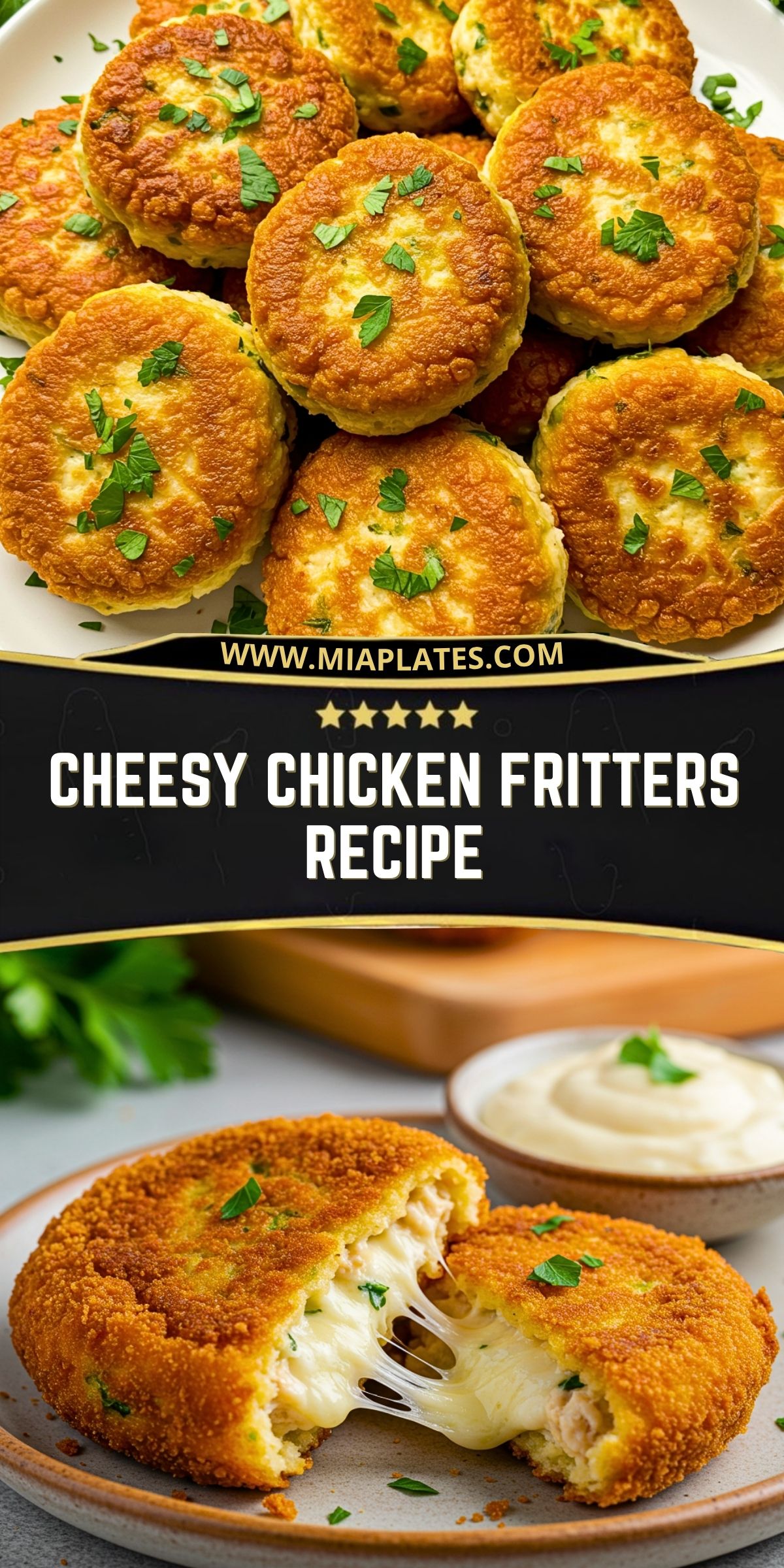 Cheesy Chicken Fritters