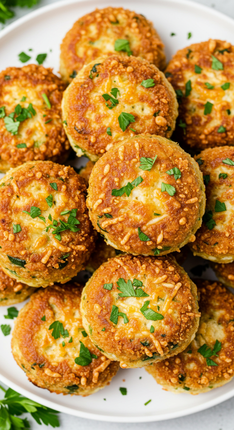 Cheesy Chicken Fritters