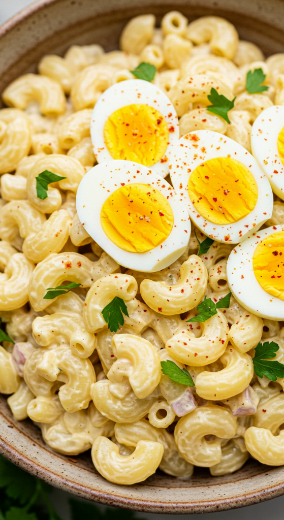 Deviled Egg Macaroni Salad