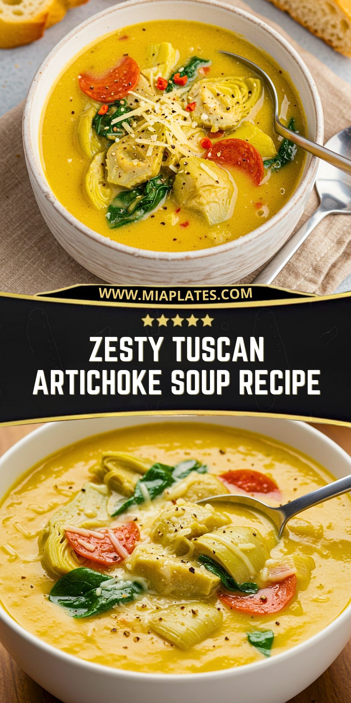 Zesty Tuscan Artichoke Soup