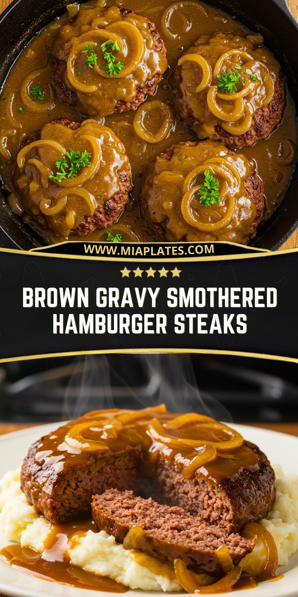 Brown Gravy Smothered Hamburger Steaks