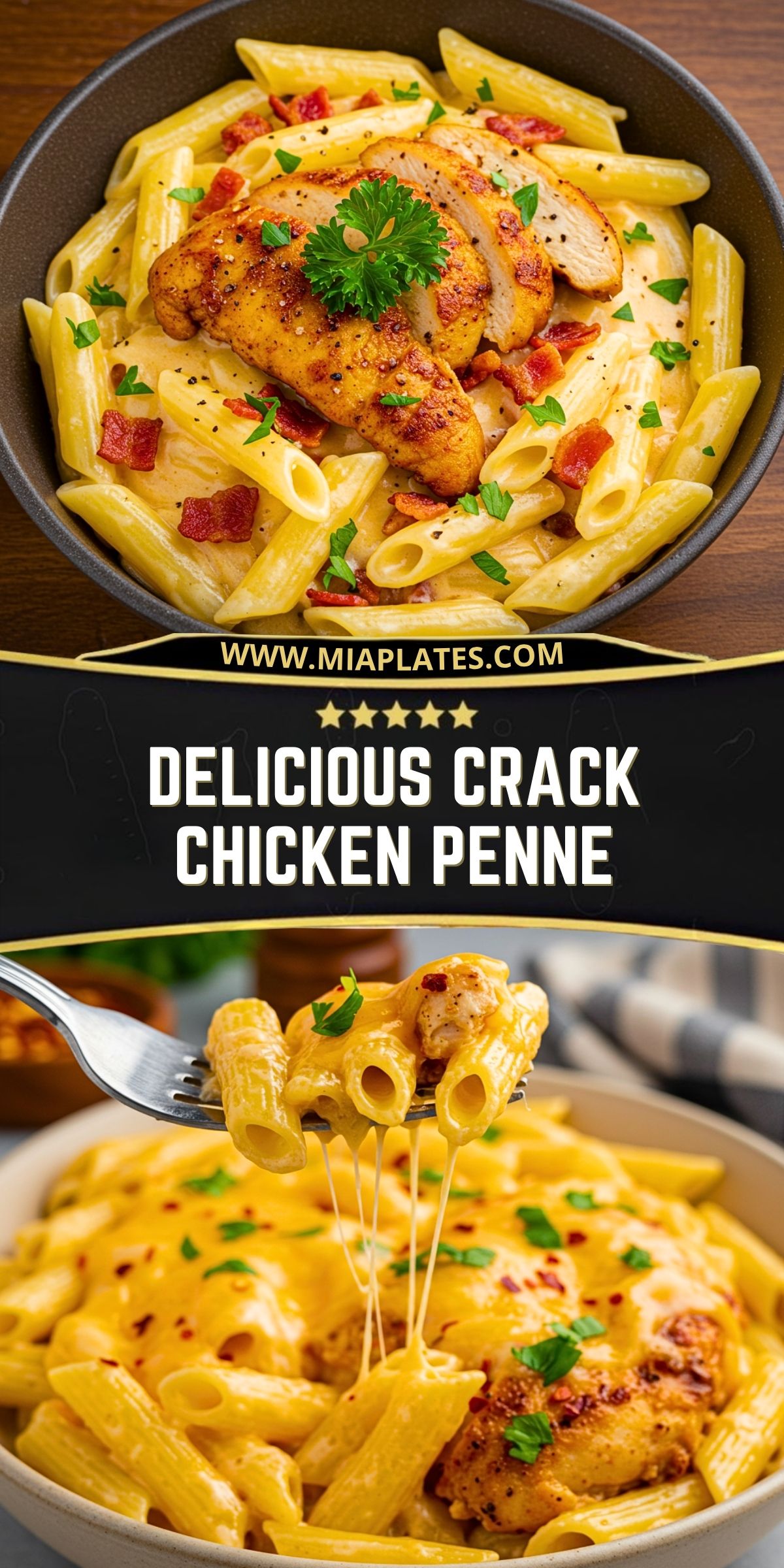 Delicious Crack Chicken Penne