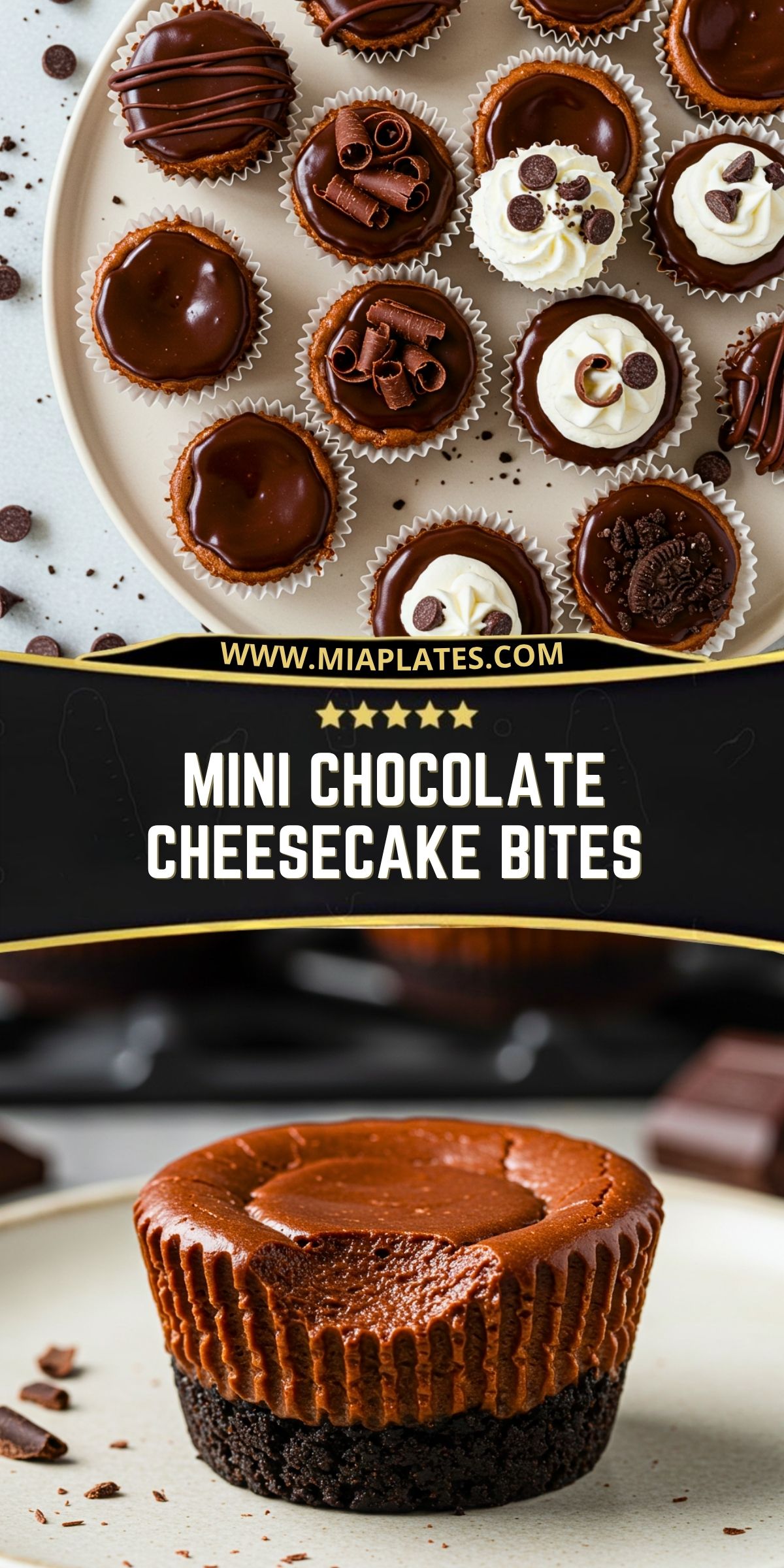 Mini Chocolate Cheesecake Bites