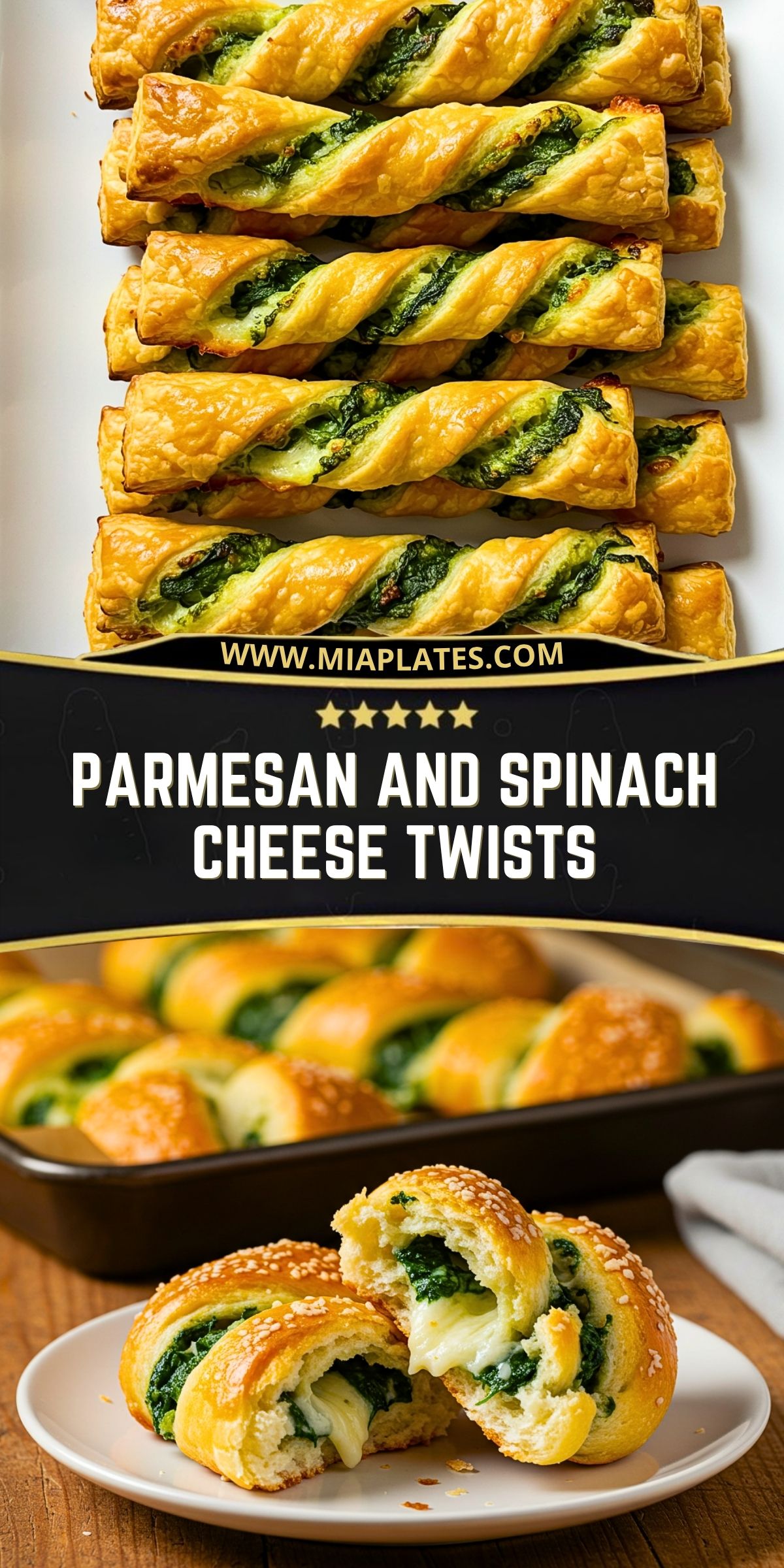 Parmesan and Spinach Cheese Twists