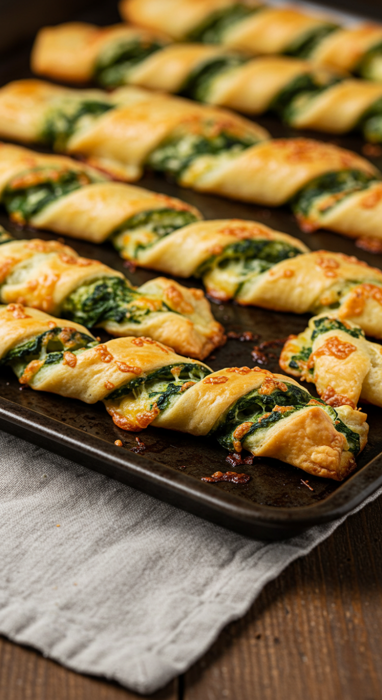 Parmesan and Spinach Cheese Twists
