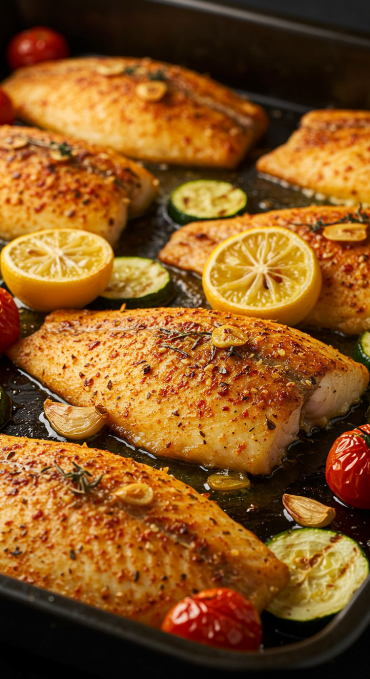 Garlic Butter Oven Baked Tilapia