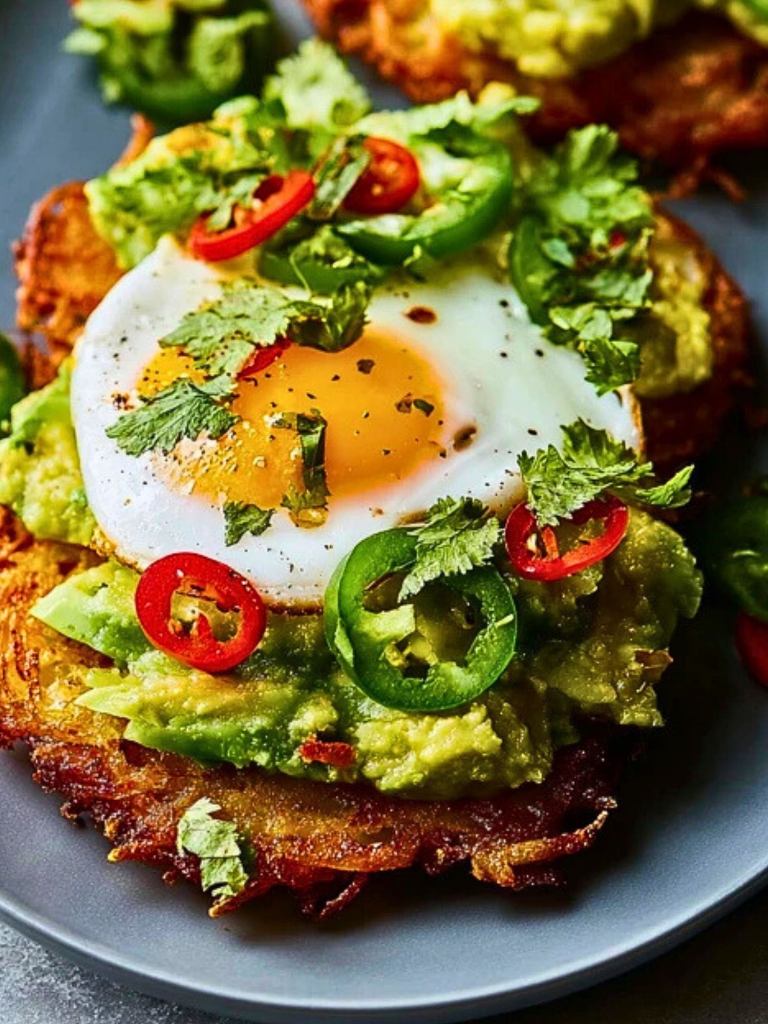 Avocado Hash Brown Toast with a Spicy Kick