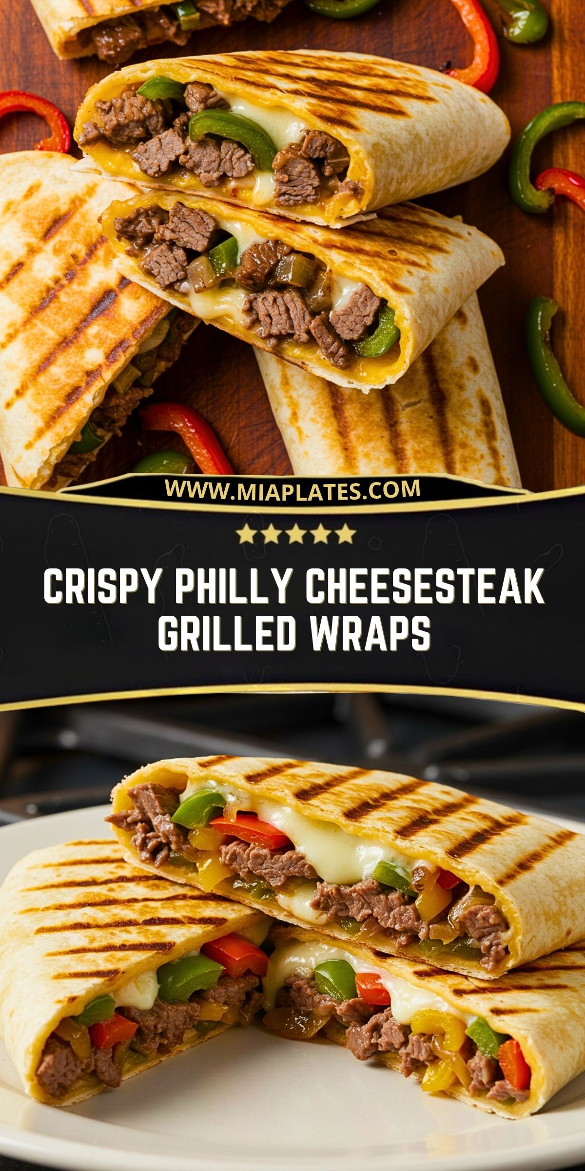 Crispy Philly Cheesesteak Grilled Wraps