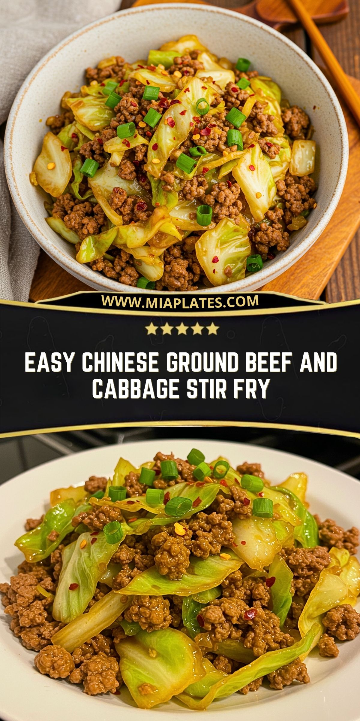 Easy Chinese Ground Beef and Cabbage Stir Fry