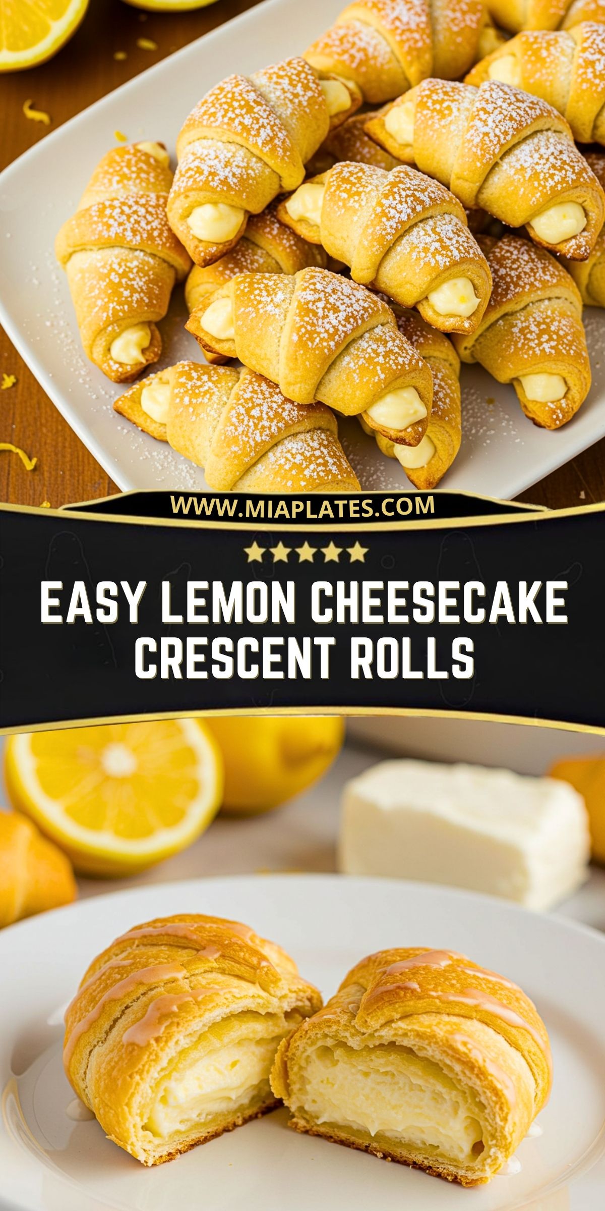 Easy Lemon Cheesecake Crescent Rolls