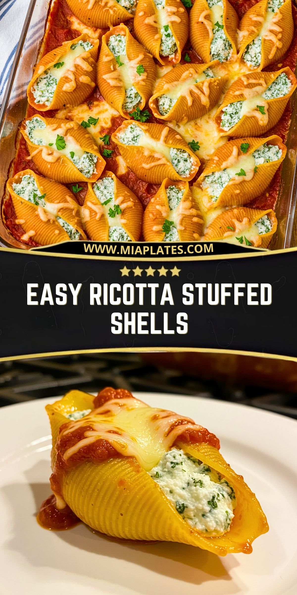 Easy Ricotta Stuffed Shells