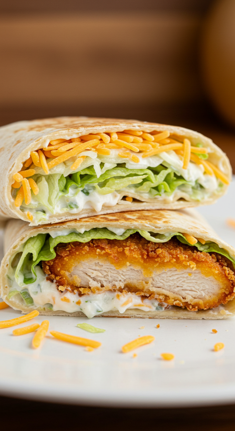 Crispy Chicken Ranch Snack Wrap